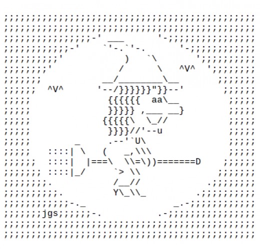 Witches in ASCII Text Art for Halloween