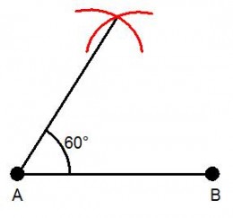 How to draw a 30 degree angle from a 60 degree angle with a compass and ...