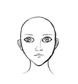 how to draw a human face