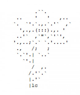 Romance in Email: ASCII Text Art Flowers