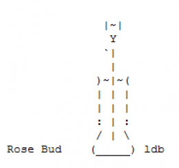 Romance in Email: ASCII Text Art Flowers